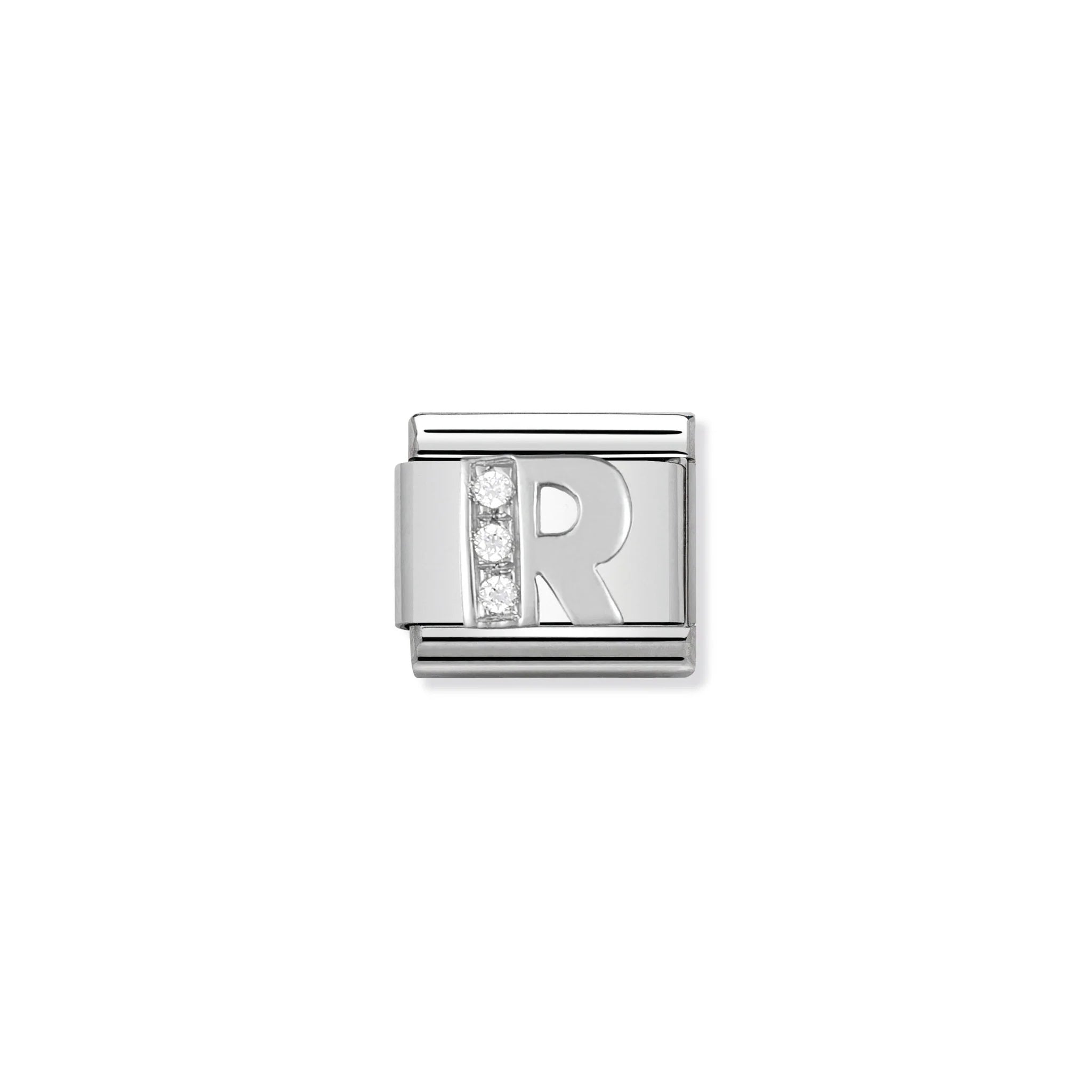 Letter R Silver CZ Charm – Cambridge Jewellers