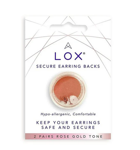 Rose Gold Lox - Secure Earring Backs - 2 Pair Pack – Cambridge Jewellers