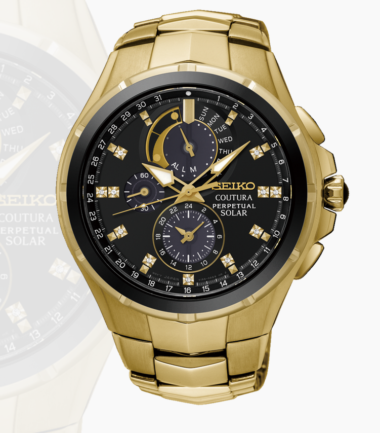 Coutura - Gold Bracelet - Black Dial – Cambridge Jewellers