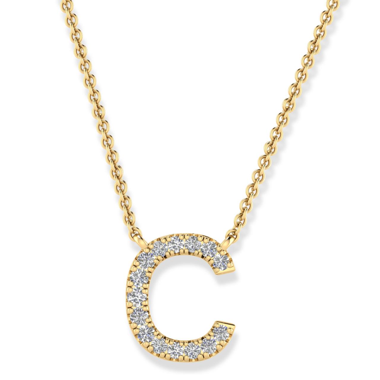 9ct Yellow Gold Letter C with Diamonds – Cambridge Jewellers